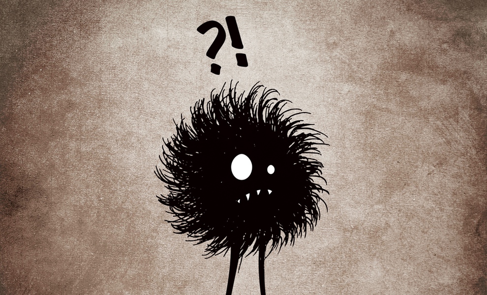 Evil bug wondering dark textured illustration – Cute Strange Creatures