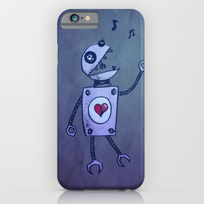 Robot character iPhone case at Society6 – Cute Strange Creatures