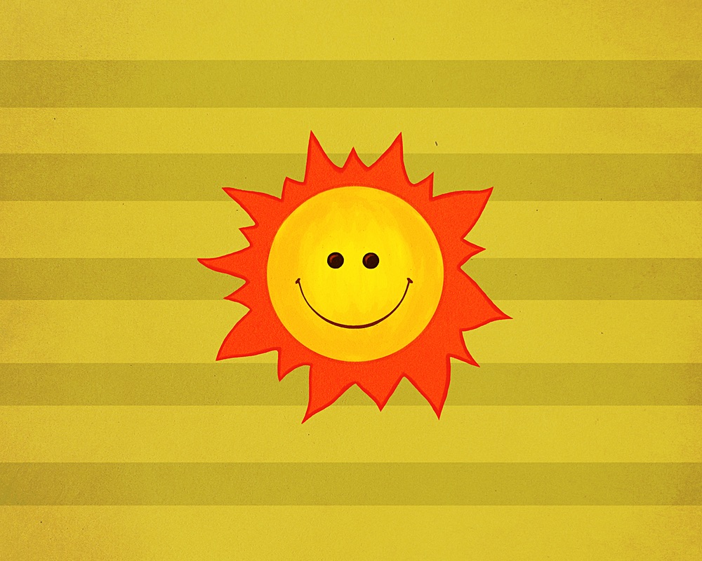 Happy Sun Character Illustration – Cute Strange Creatures