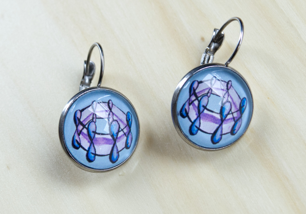 Organic chemistry design with benzene molecule pattern – Cute Strange ...