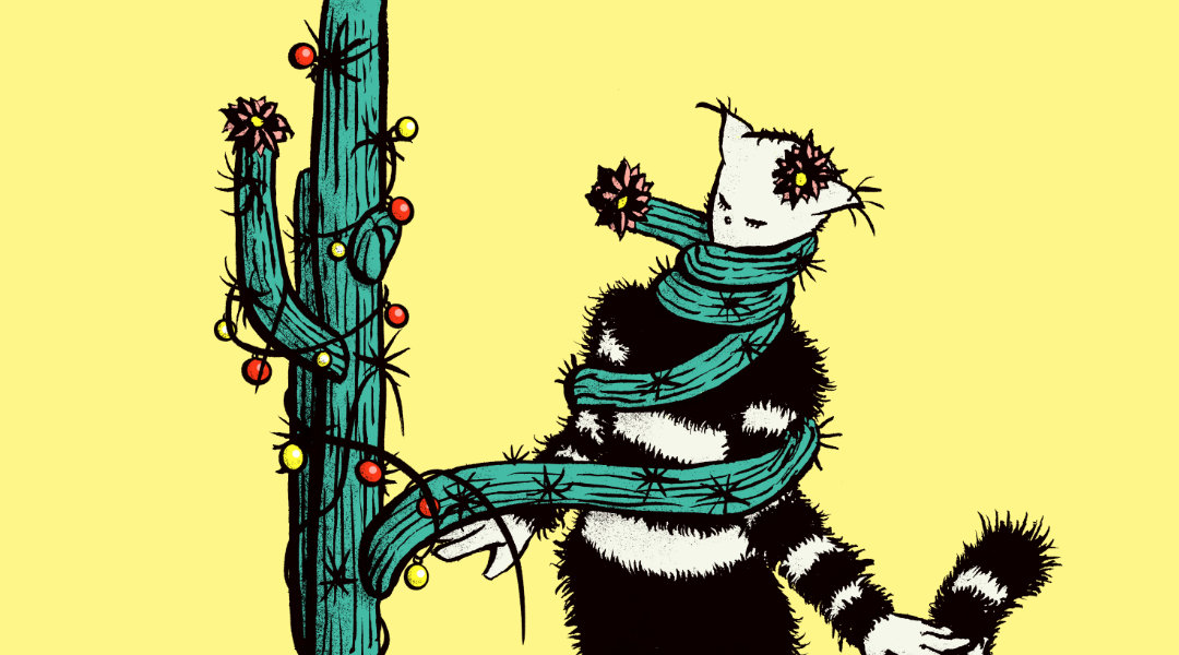 A Festive Cat-astrophe: Meet the Christmas Cactus Kitty – Cute Strange ...