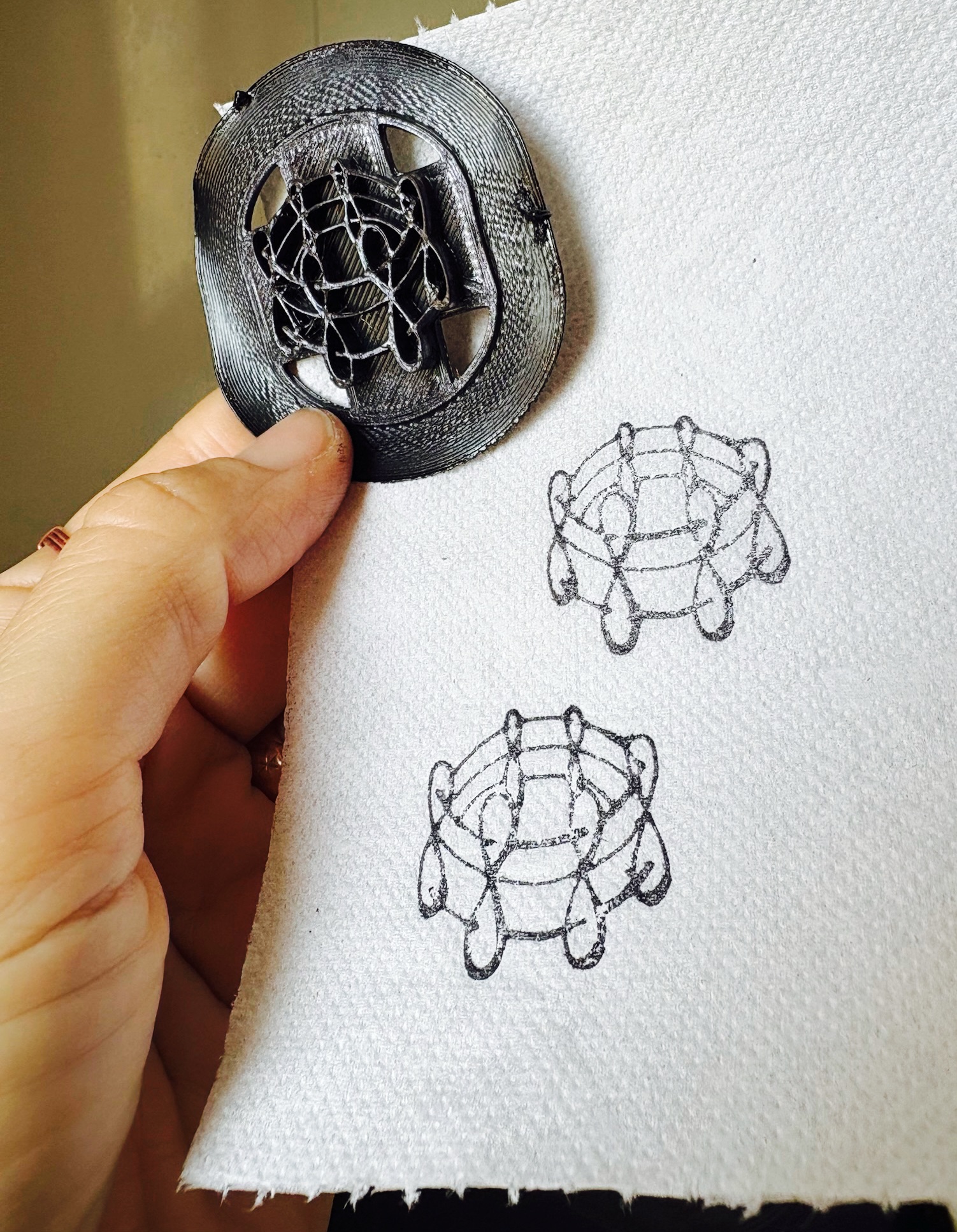 3D Printing Fun: My Benzene Molecule Stamp – Cute Strange Creatures